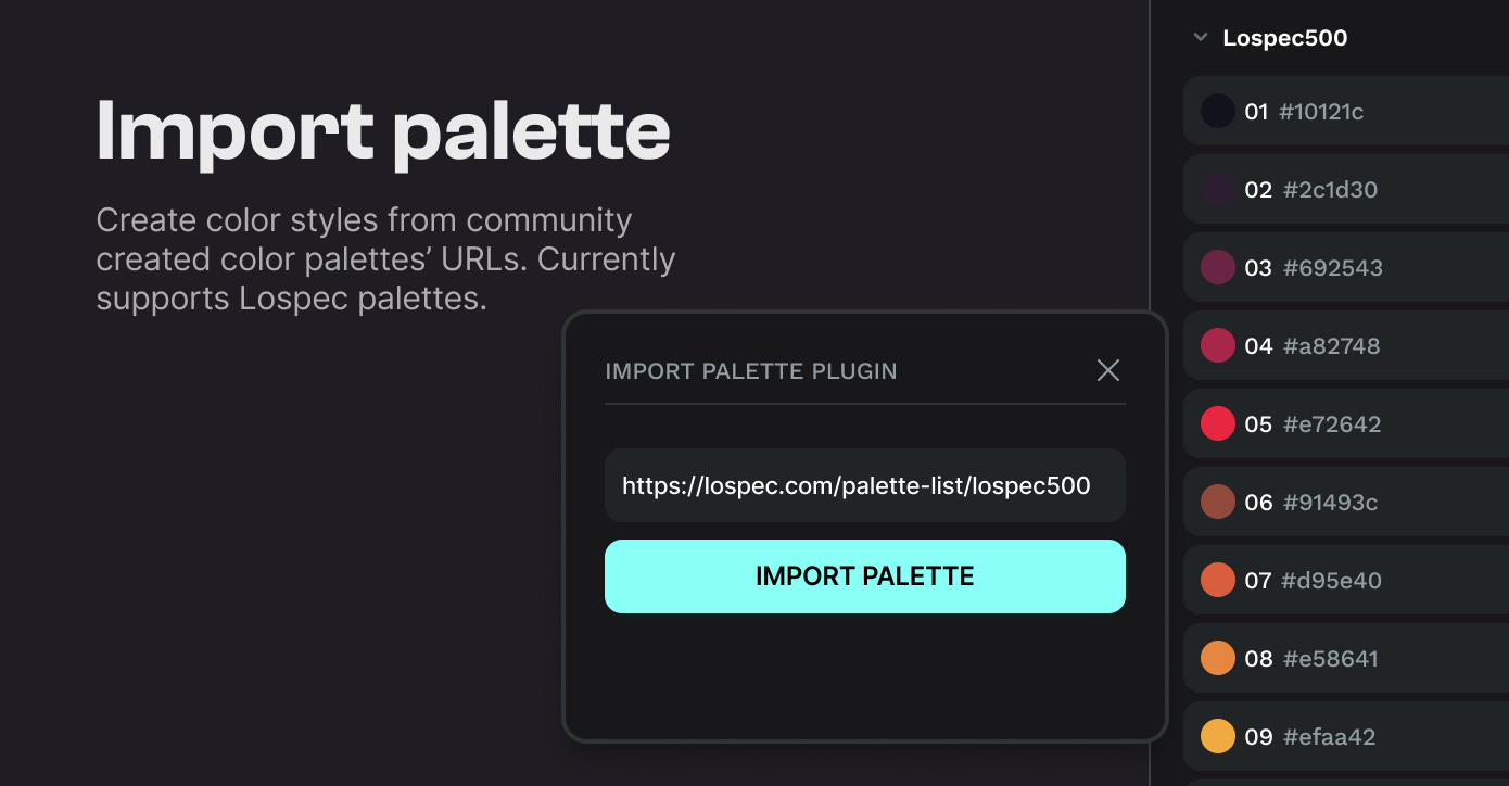 Penpot Plugin | Import palette