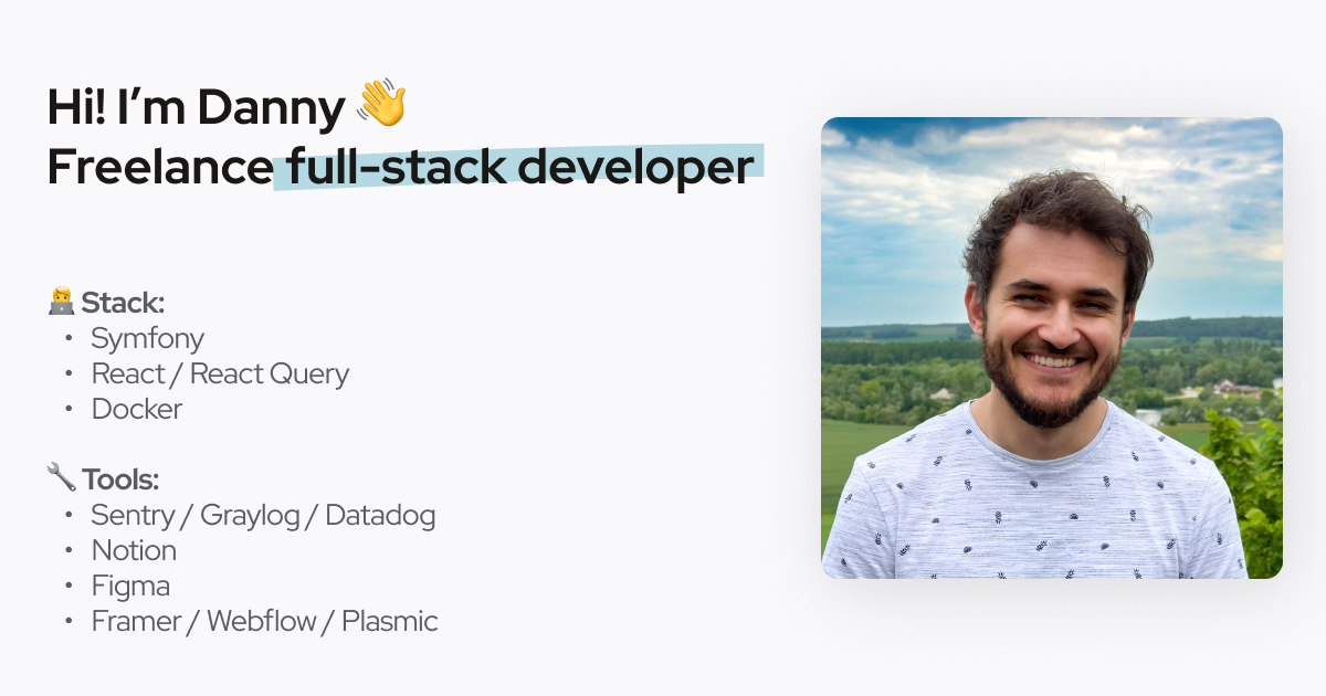 Danny, freelance full-stack developer