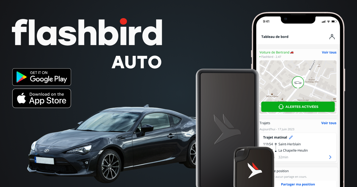 Flashbird Auto: next-generation 4G GPS tracker for cars.