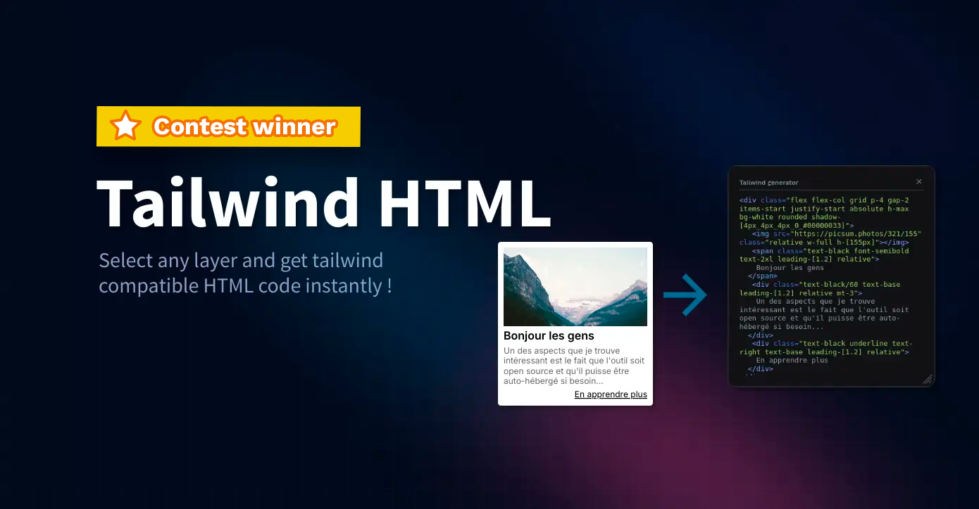 Penpot Plugin | Tailwind HTML